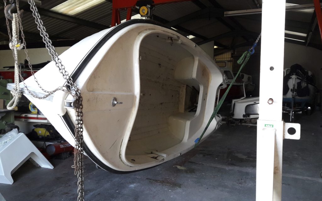 Turning the Arran 16 boat back over - Arran Boats