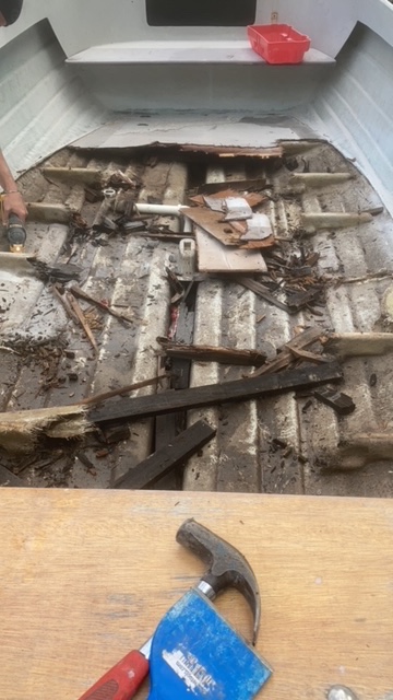 The refit of Isabelle an early Arran 16 - Arran Boats